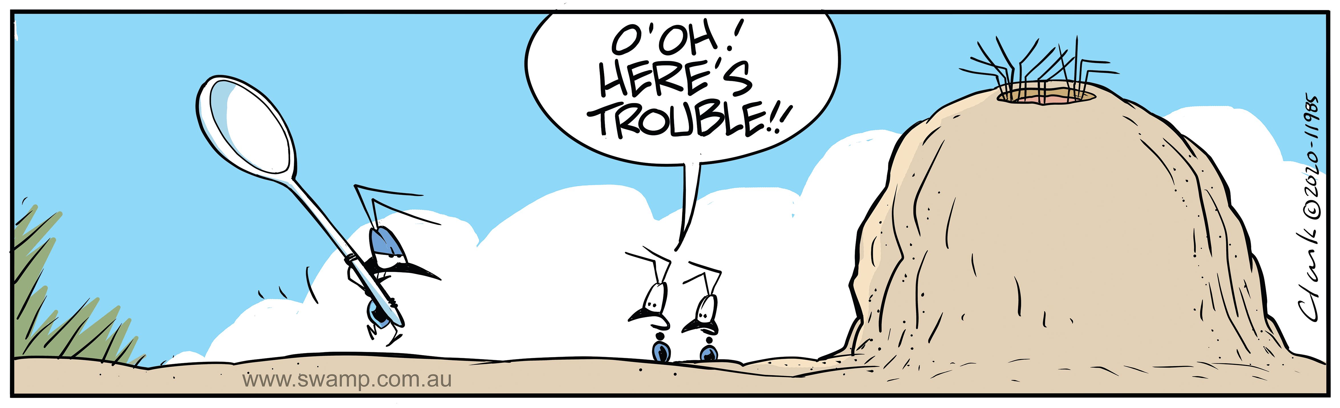Angry Ant on Warpath - Swamp Cartoons