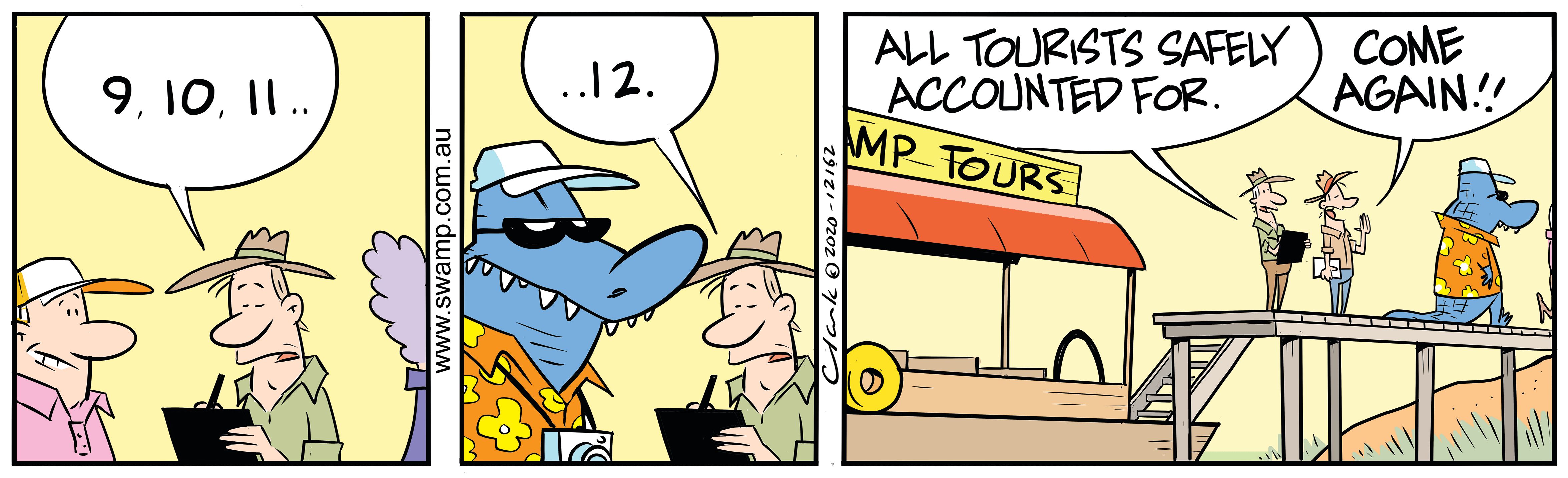 Tourist Head Count - Swamp Cartoons