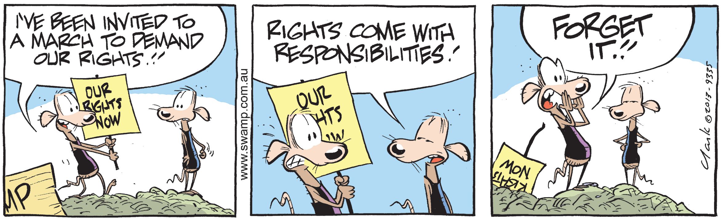 March to Demand our Rights - Swamp Cartoons