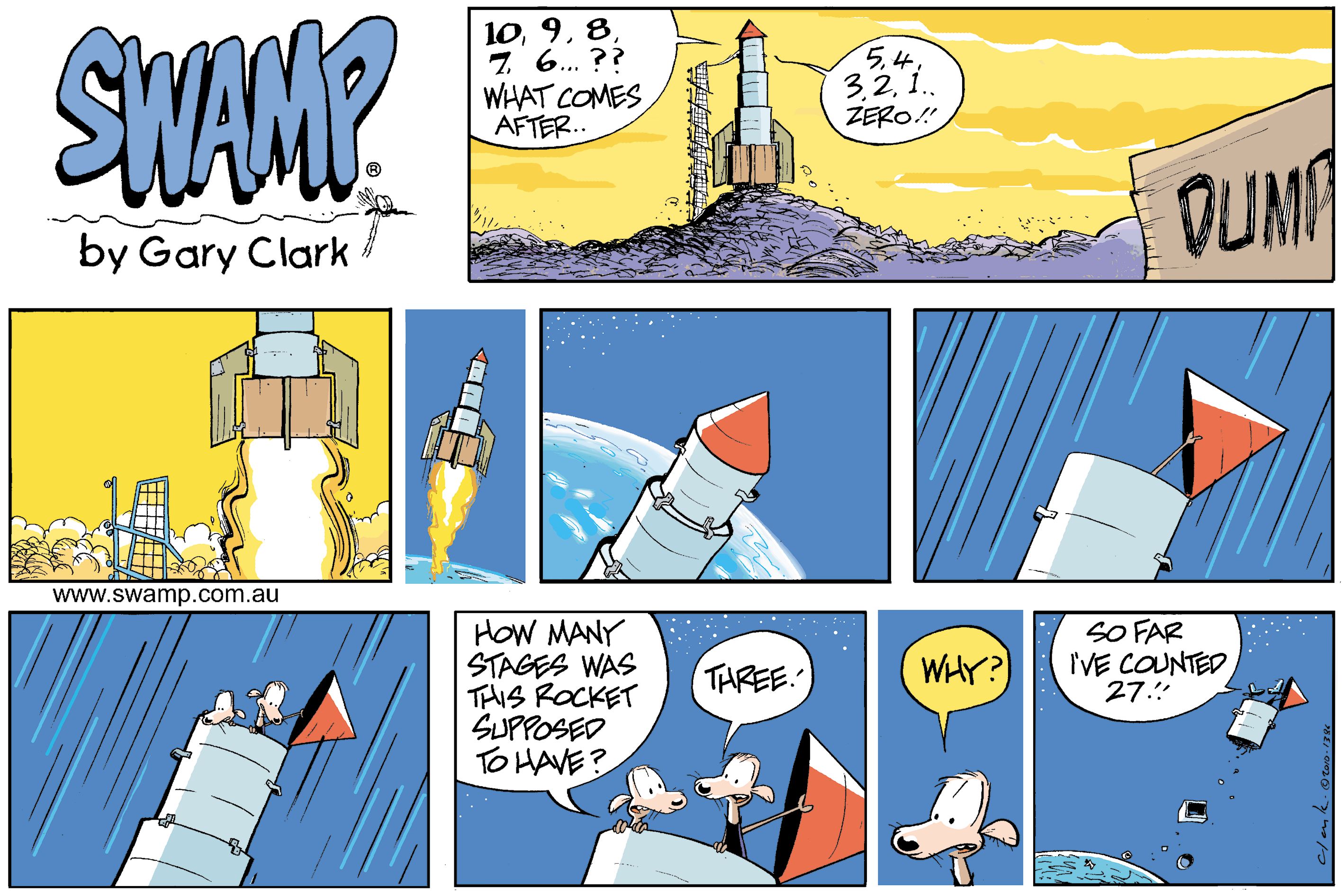 Launched into Space - Swamp Cartoons