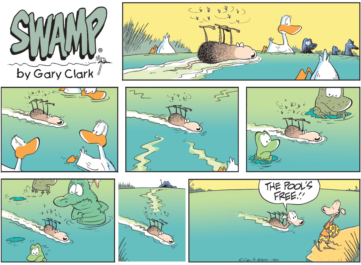 Dead Rat Floating - Swamp Cartoons