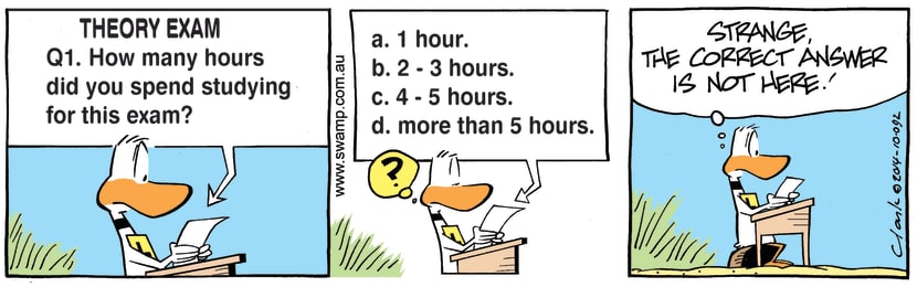 Study time Comic - Swamp Cartoons