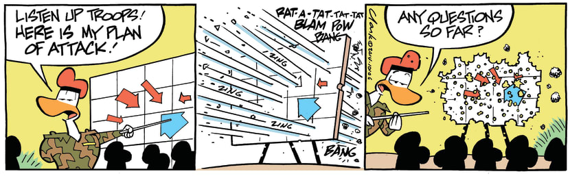 Army Duck Battle Plan Comic - Swamp Cartoons