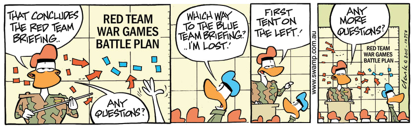 Army Sergeant War Games Comic - Swamp Cartoons