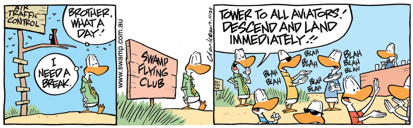 Air Traffic Control Break Comic - Swamp Cartoons