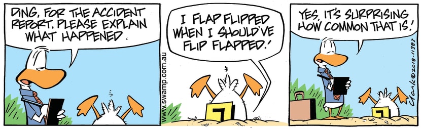 Ding Flip Flap Comic - Swamp Cartoons