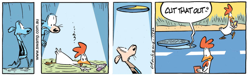 Swamp Chickens Texting Comic - Swamp Cartoons