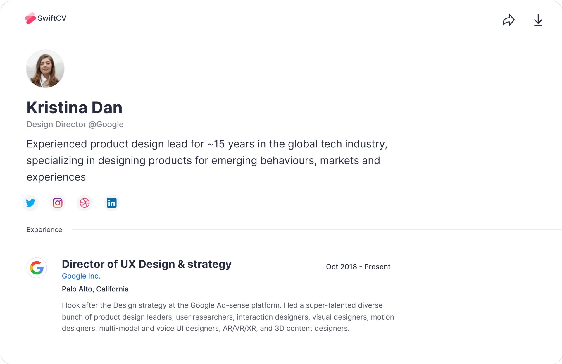 SwiftCV - Build your Web Resume