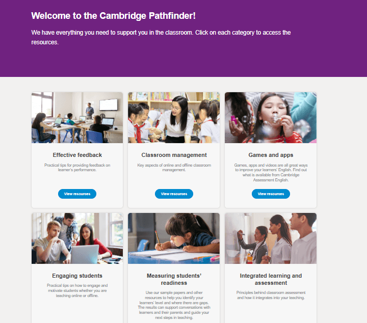 Free CPD Platform for Teachers – Cambridge Pathfinder