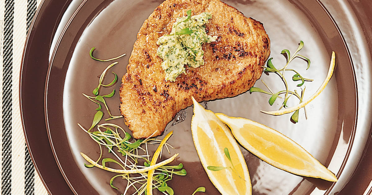 Kalbspaillard mit Kresse-Knoblauch-Butter - Rezept | Swissmilk