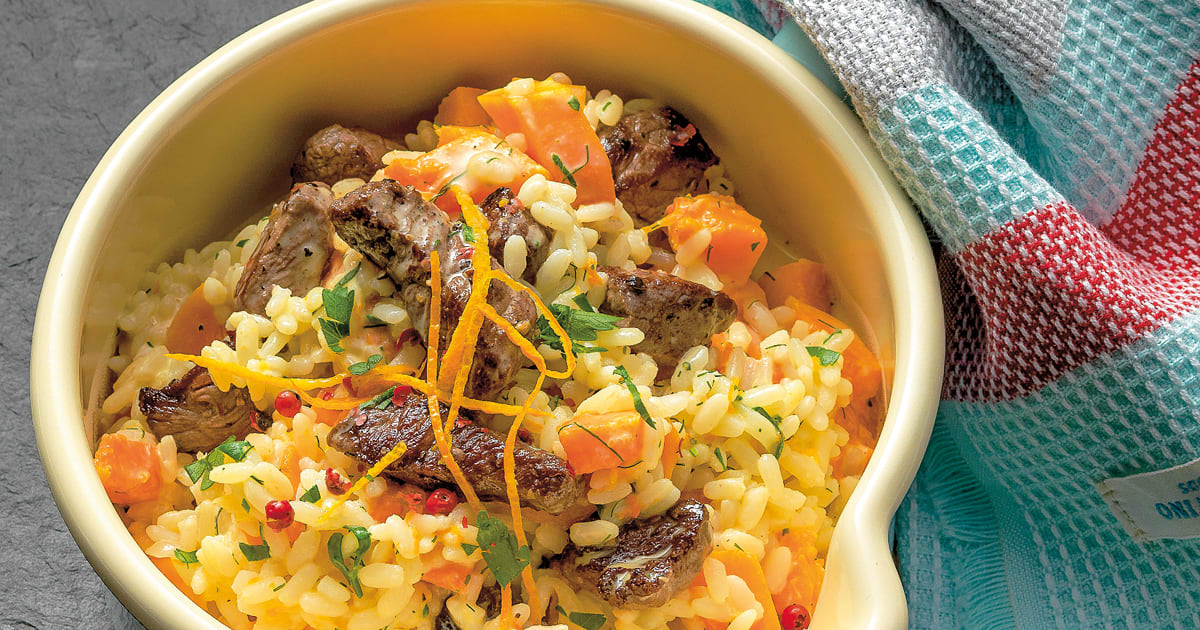 Risotto à la courge et à la viande - Recette | Swissmilk