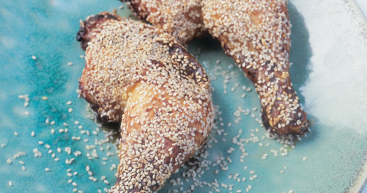 Pouletschenkel mit Honig-Sesamkruste - Rezept | Swissmilk