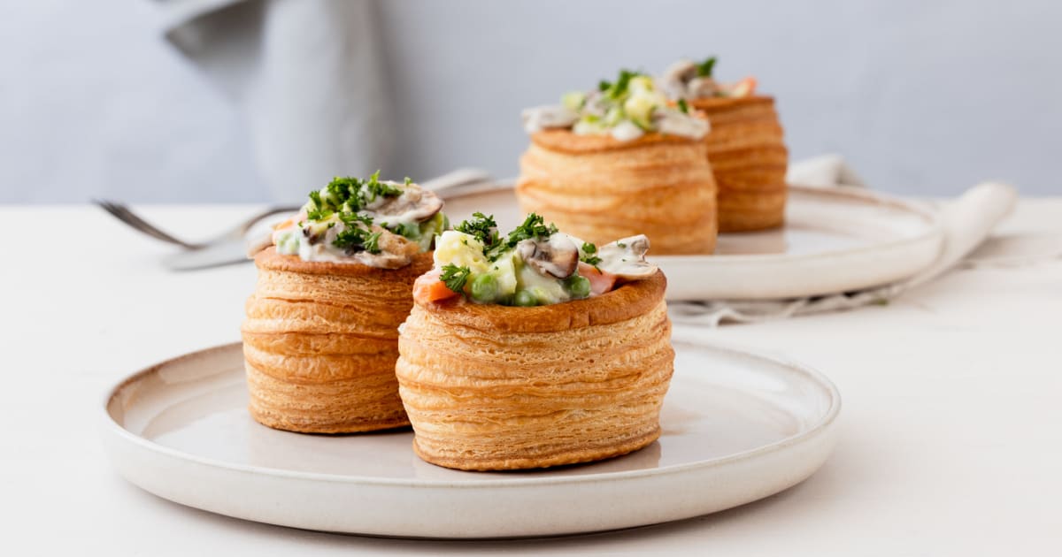 Vol-au-vent aux légumes et aux champignons - Recette | Swissmilk