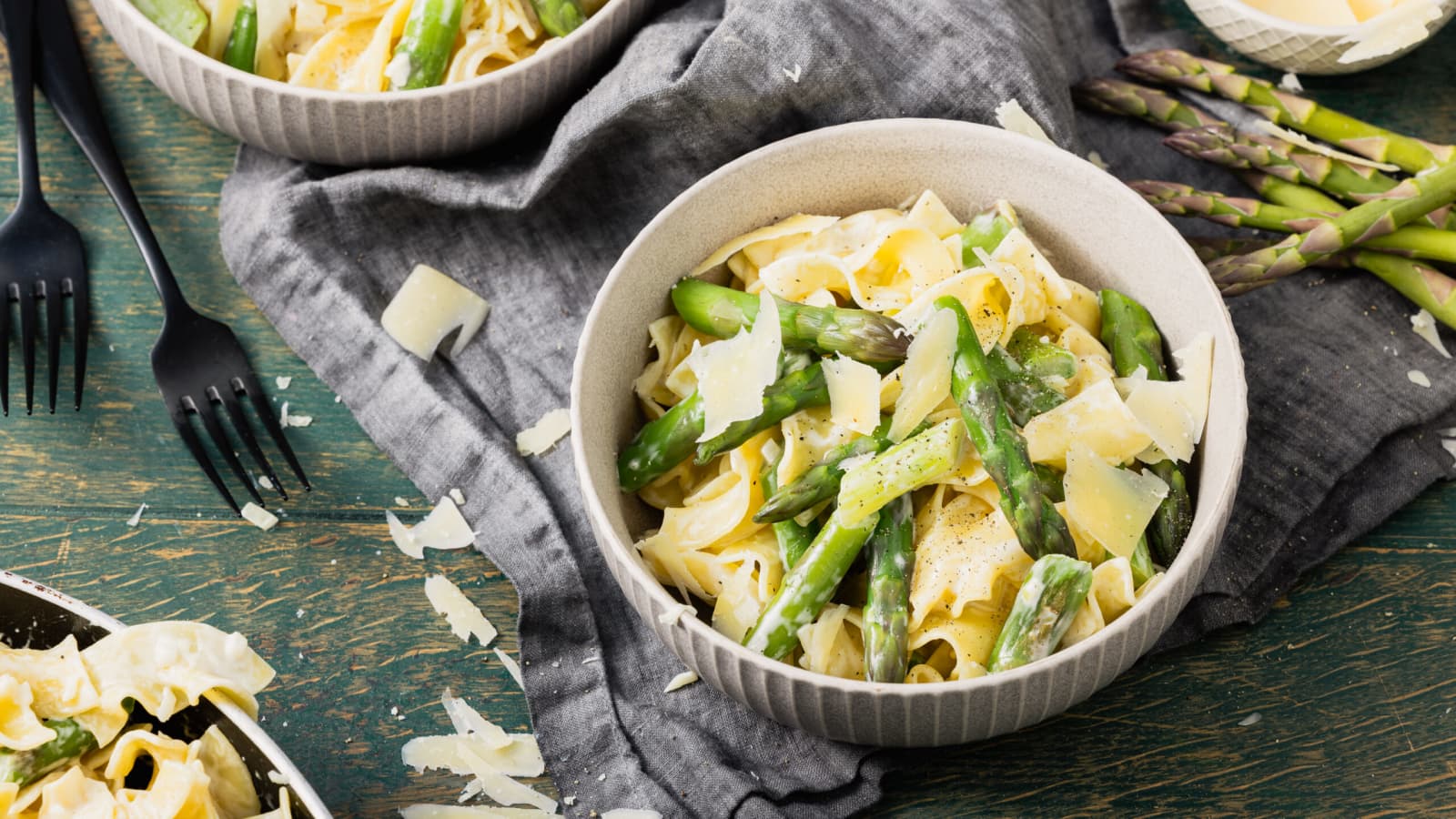 Pâtes aux asperges - Recette | Swissmilk