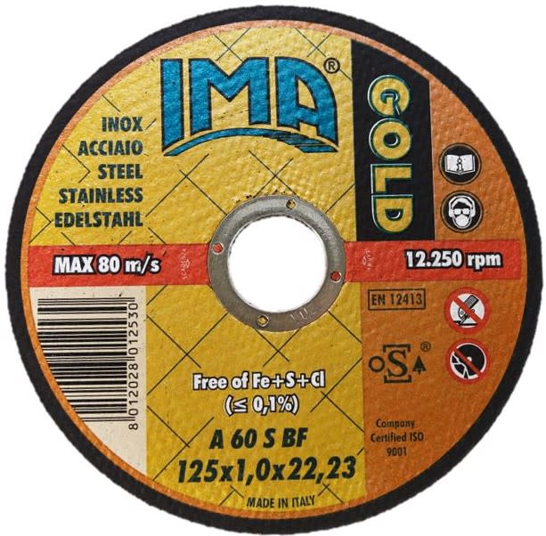IMA kappeskive Inox Gold 125x1,0x22mm Seal Weld Pro AS
