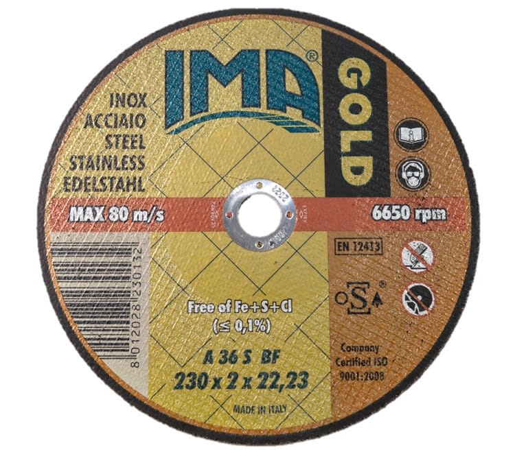 IMA kappeskive Inox Gold 230x2,0x22mm Seal Weld Pro AS