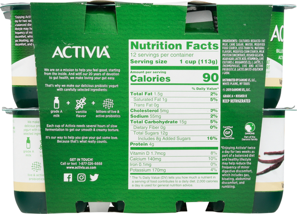 Activia Fiber Nutrition Facts | Besto Blog