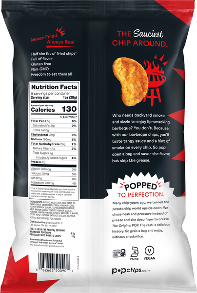 Popchips Bbq Nutrition Facts | Besto Blog