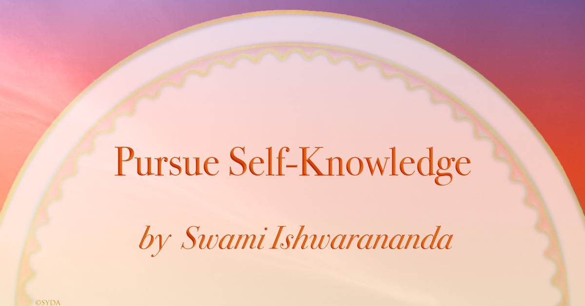 Pursue Self-Knowledge