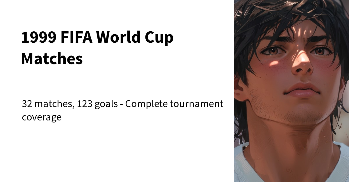 1999 FIFA World Cup Matches - All Tournament Games