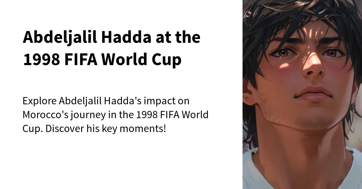 Abdeljalil Hadda at the 1998 FIFA World Cup