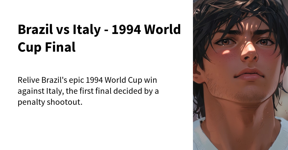 Brazil vs Italy - 1994 World Cup Final - 1994 World Cup