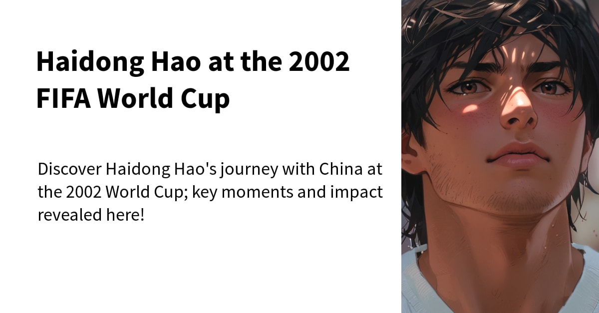 Haidong Hao at the 2002 FIFA World Cup