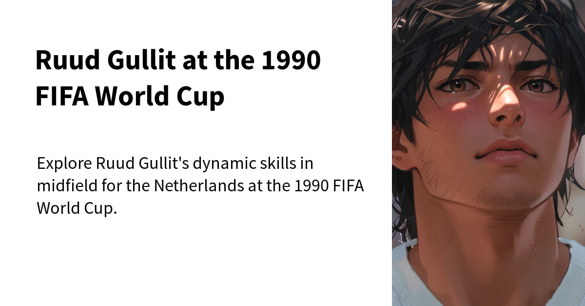 Ruud Gullit at the 1990 FIFA World Cup
