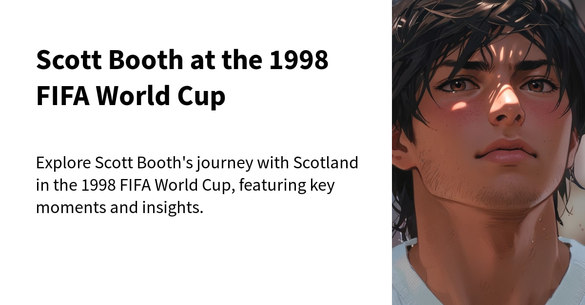 Scott Booth at the 1998 FIFA World Cup
