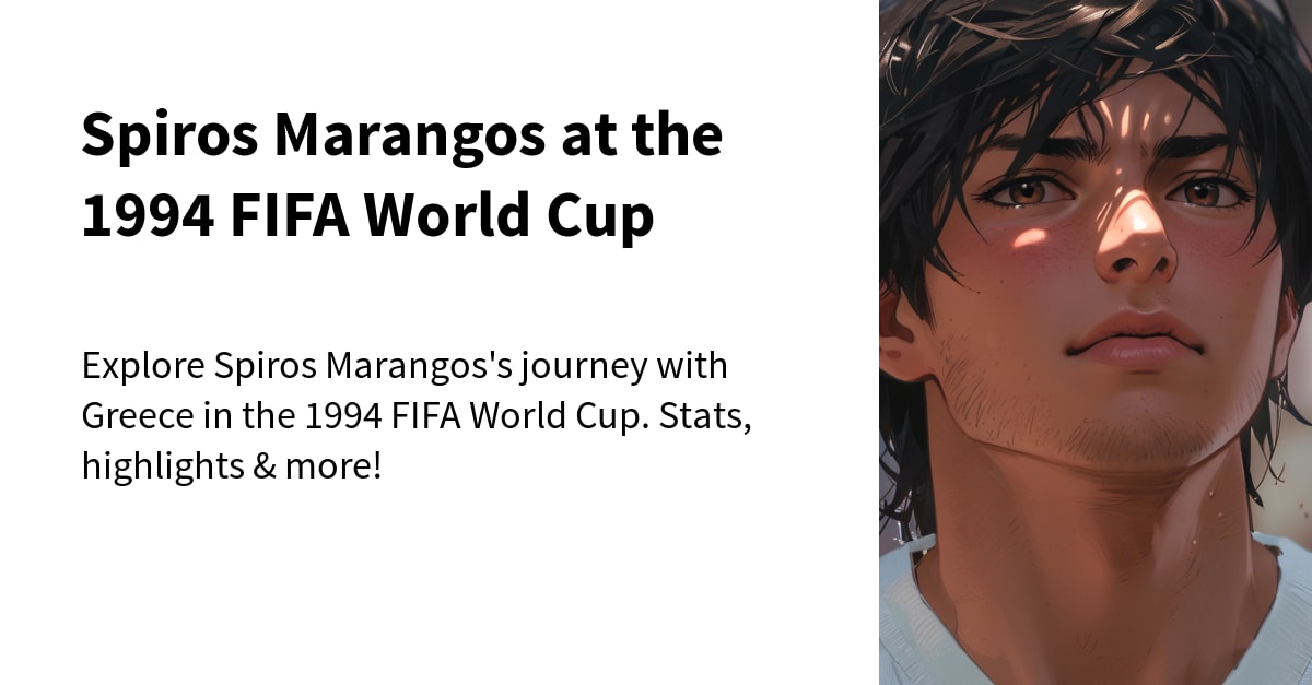 Spiros Marangos at the 1994 FIFA World Cup