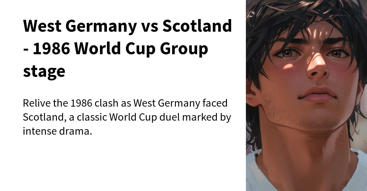 West Germany vs Scotland - 1986 World Cup Group Stage - 1986 World Cup