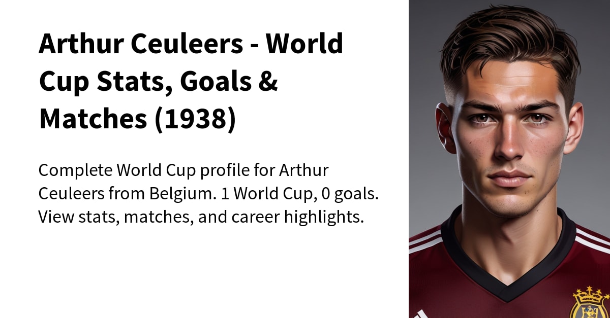 Arthur Ceuleers at the FIFA World Cup