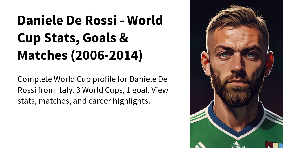 Daniele De Rossi at the FIFA World Cup