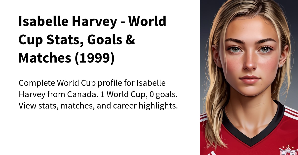 Isabelle Harvey at the FIFA World Cup