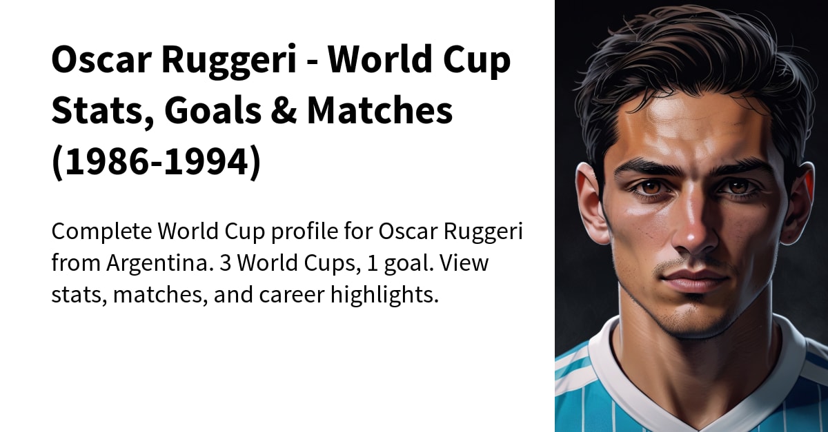 Oscar Ruggeri at the FIFA World Cup