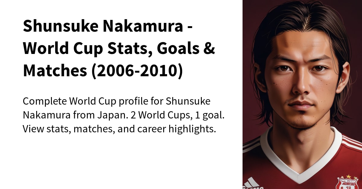Shunsuke Nakamura at the FIFA World Cup