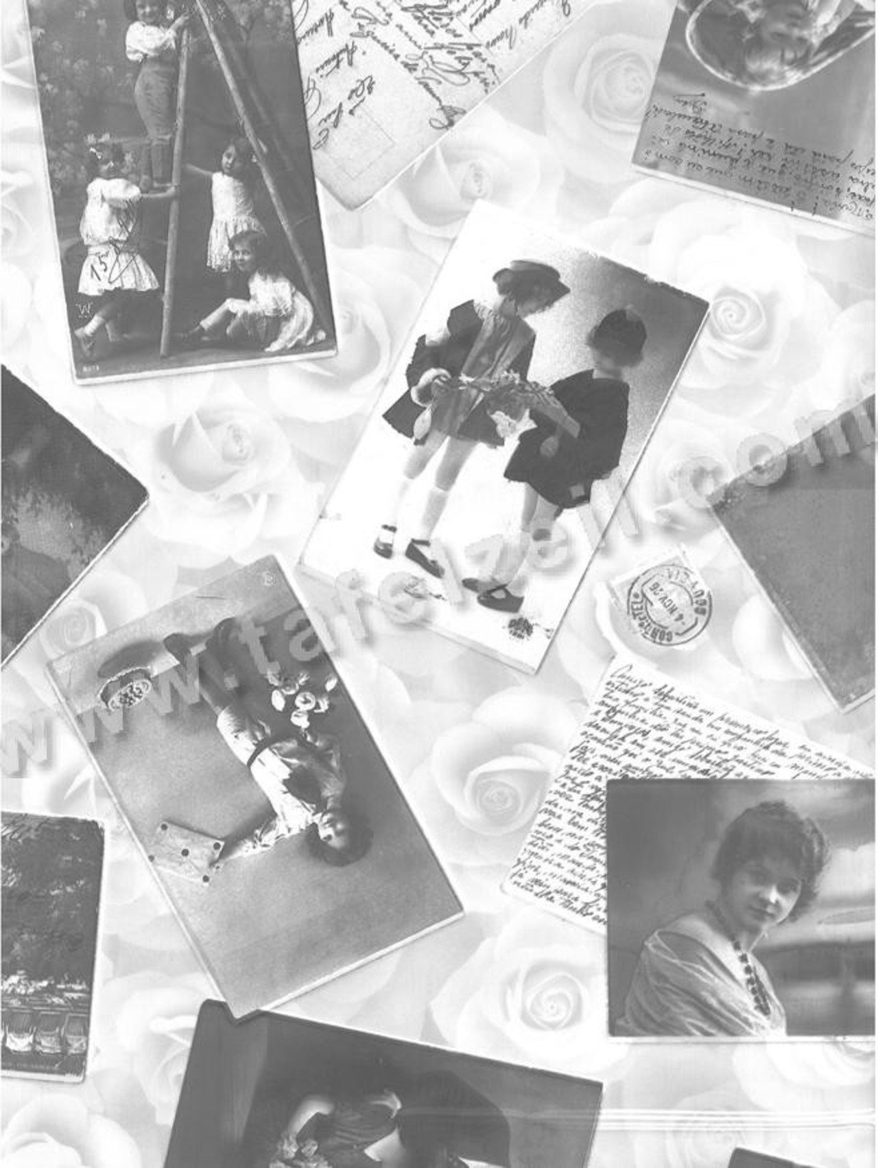 Plakfolie postcards roos | 1001Plakfolies.com