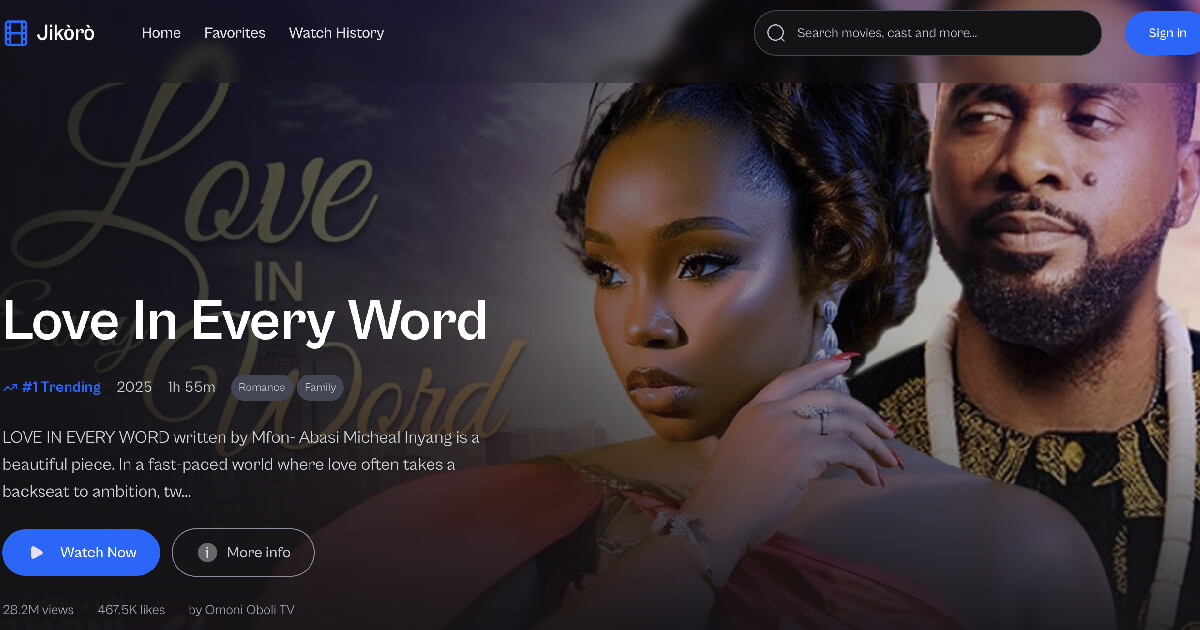 Jikoro – Discover and Stream the Best Nollywood Movies on YouTube