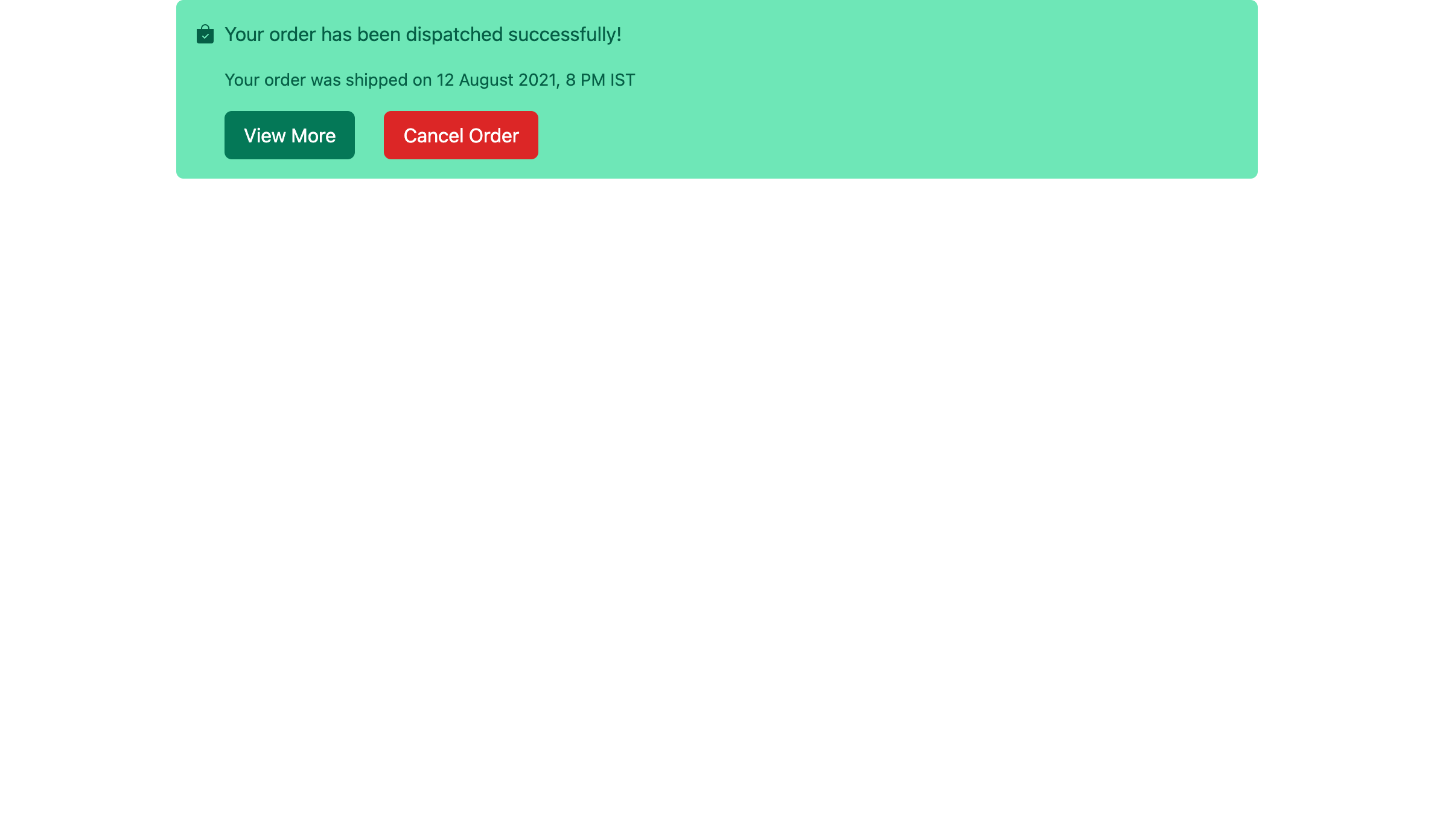 Simple Alert With Background Color - Tailwind Master Kit