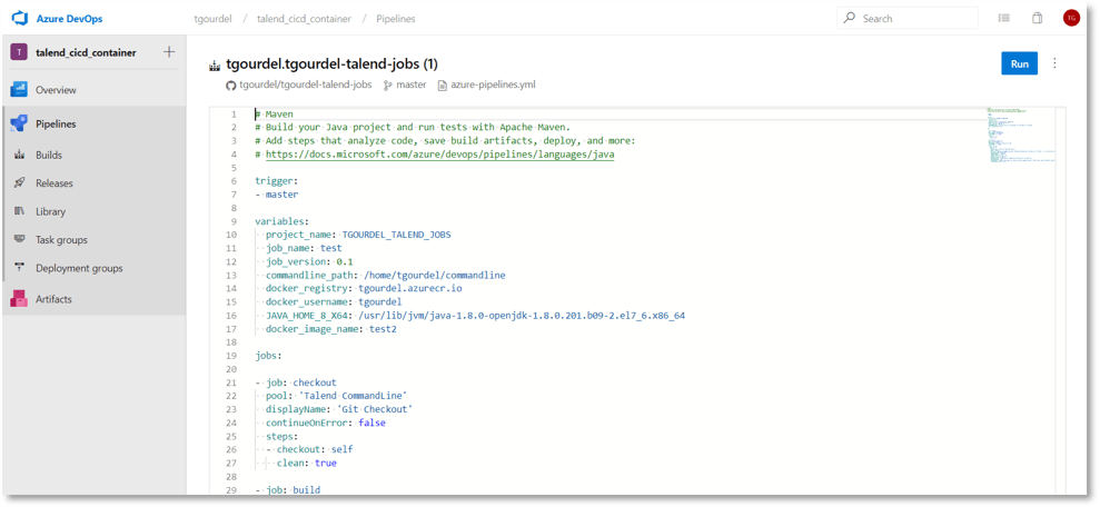 Building a CI/CD Pipeline with Talend and Azure DevOps | Talend