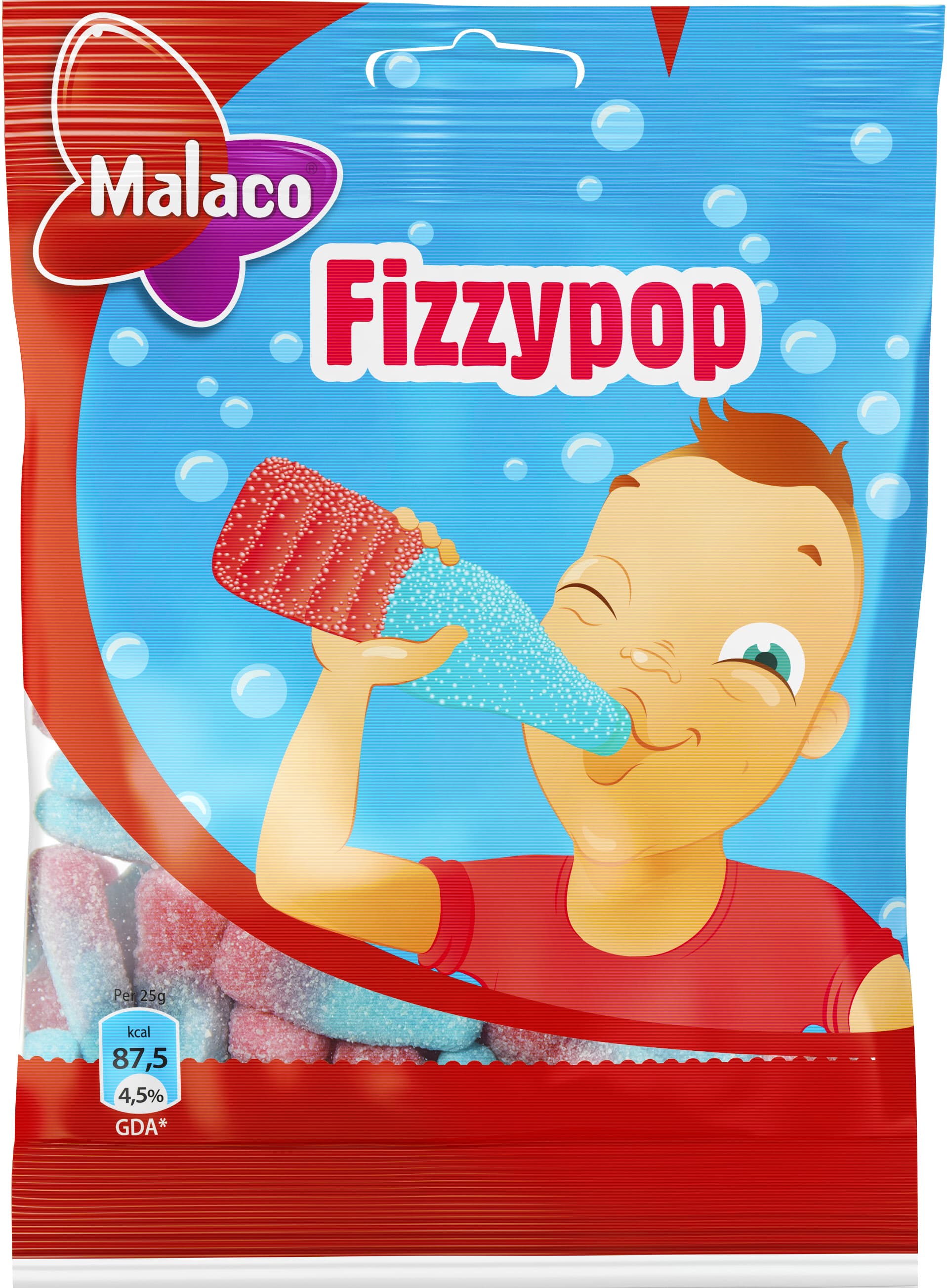Malaco Fizzypop 450 g - Tallink Pre-Order