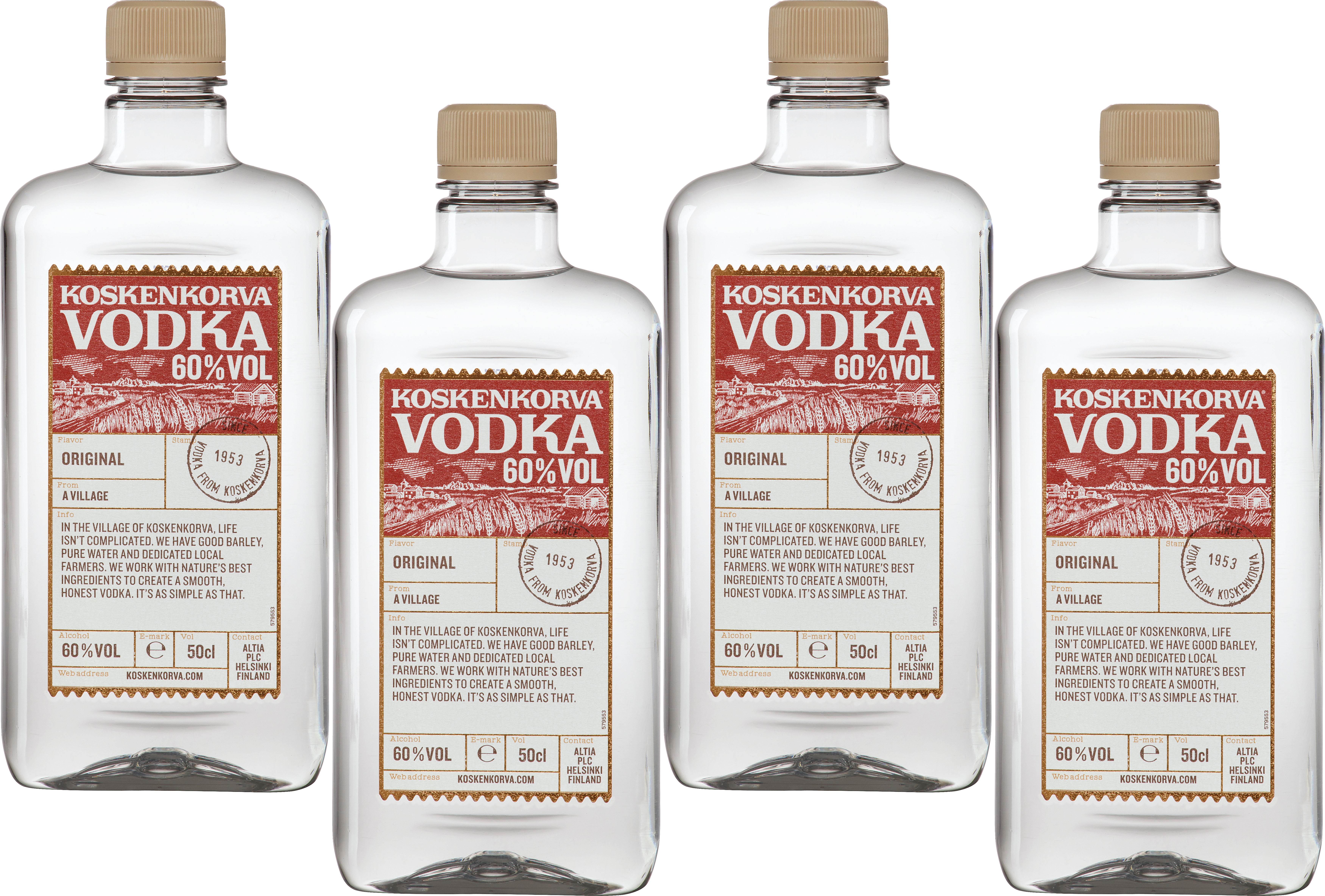 Koskenkorva Vodka PET 4x50 cl - Tallink Pre-Order