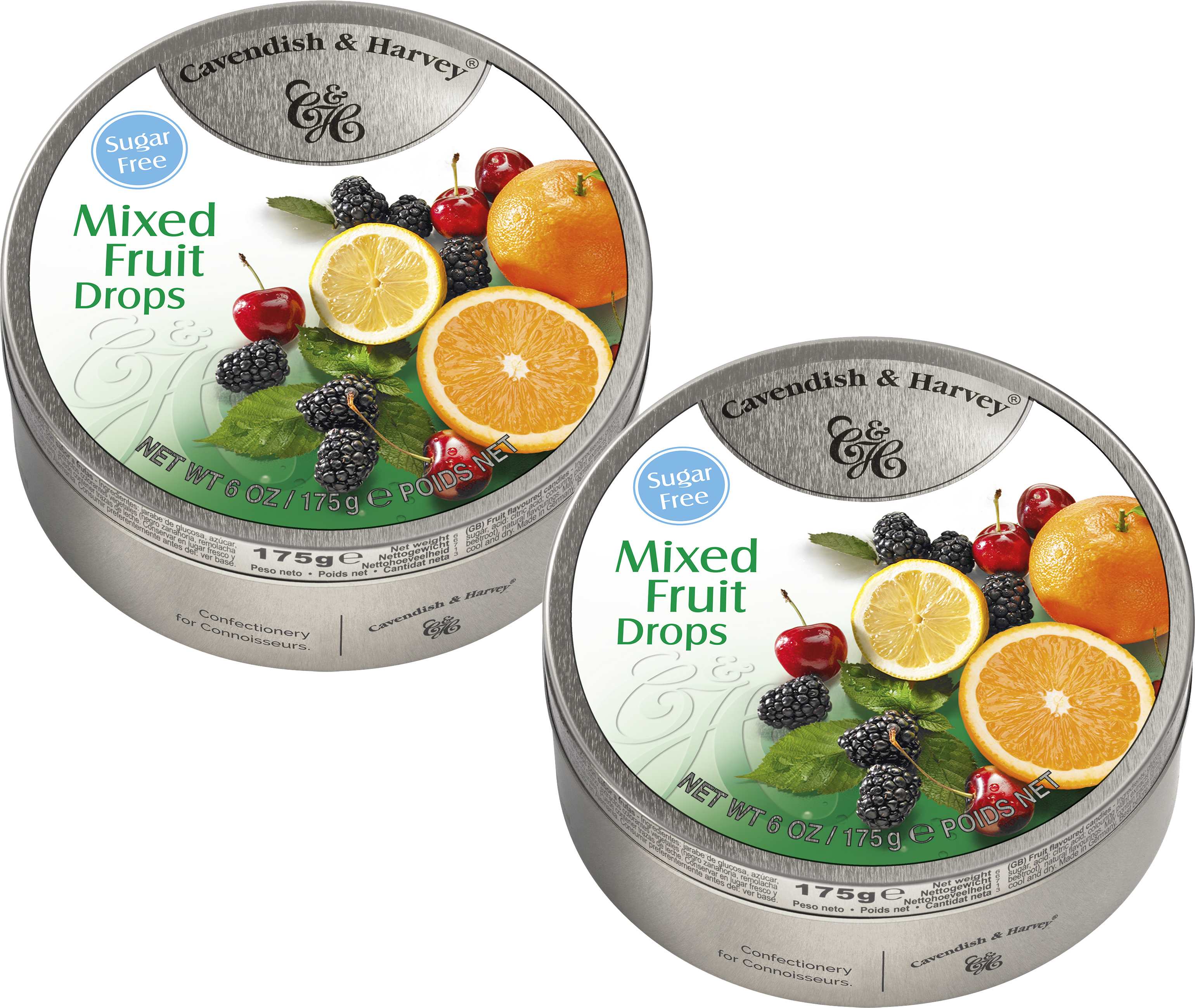 Cavendish & Harvey Mixed Fruit Drops Sugarfree 2x175 g - Tallink Pre-Order