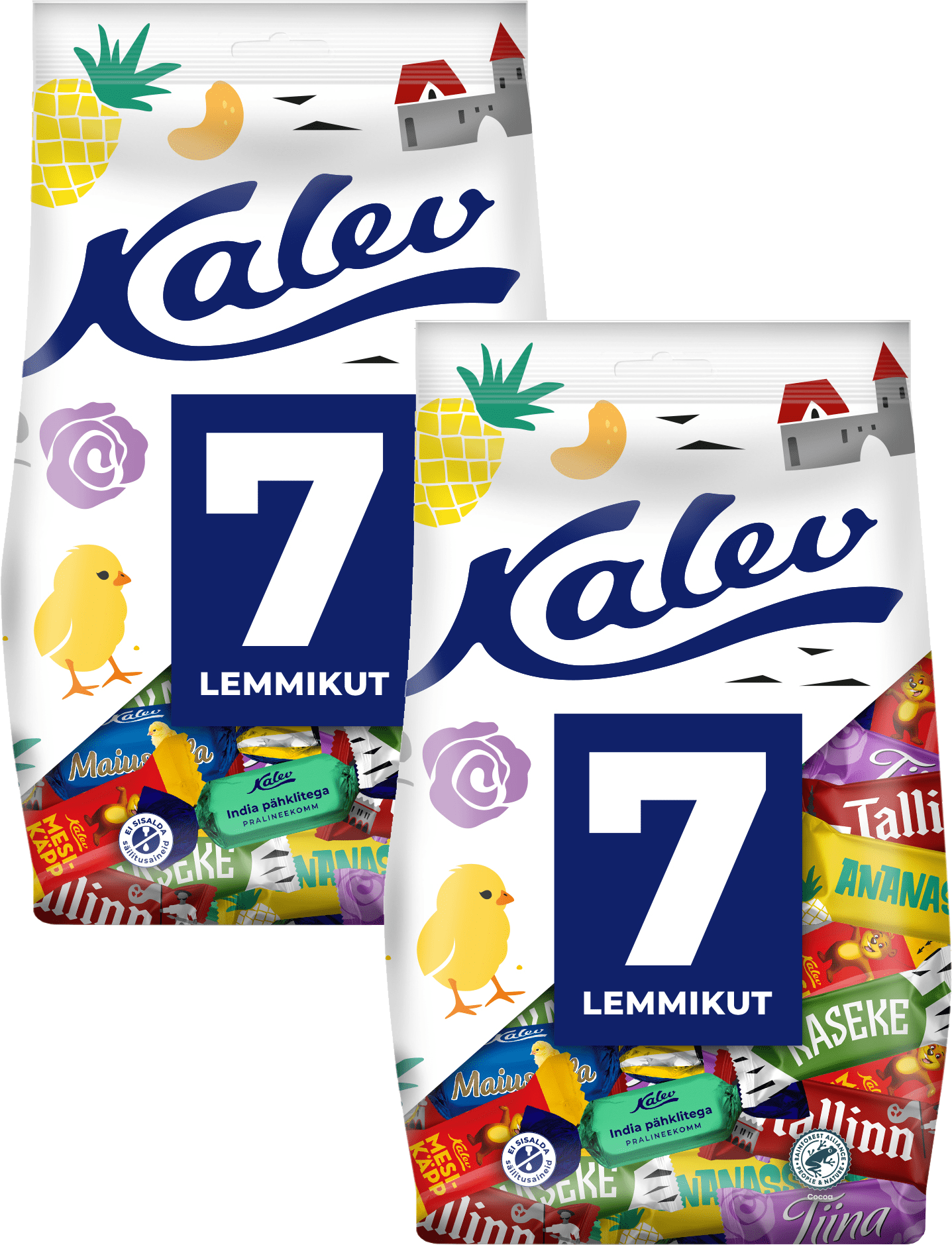 Kalev "7 lemmikut" Mixed Candies 2x500 g - Tallink Pre-Order