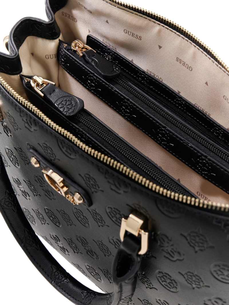 Guess - Dita Multi Comp Satchel Black Logo