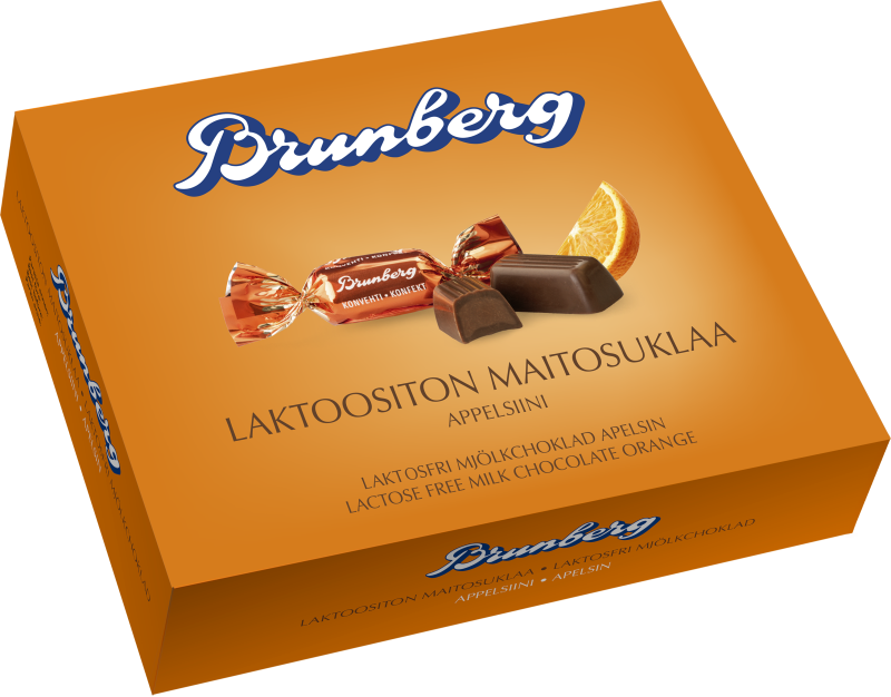 Brunberg - Lactose free Milk chocolate Pralines Orange 250 g