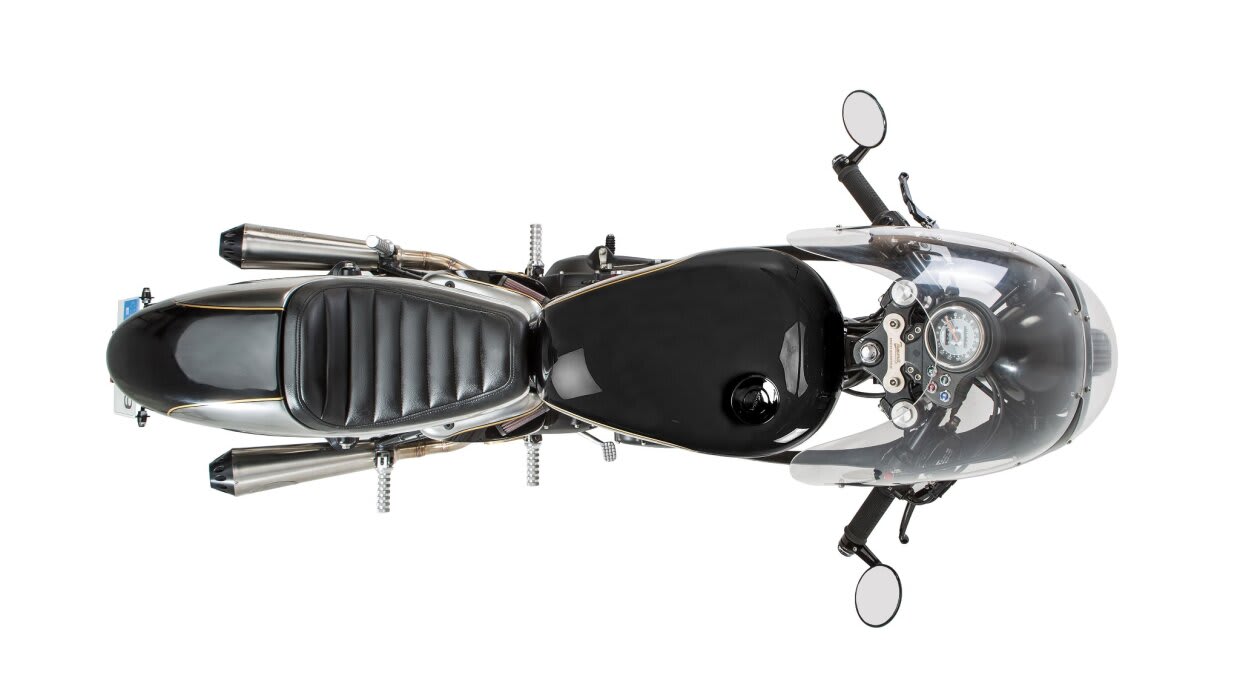 Moto Tamarit numéro 49 I Blimburn style Thruxton Cafe Racer