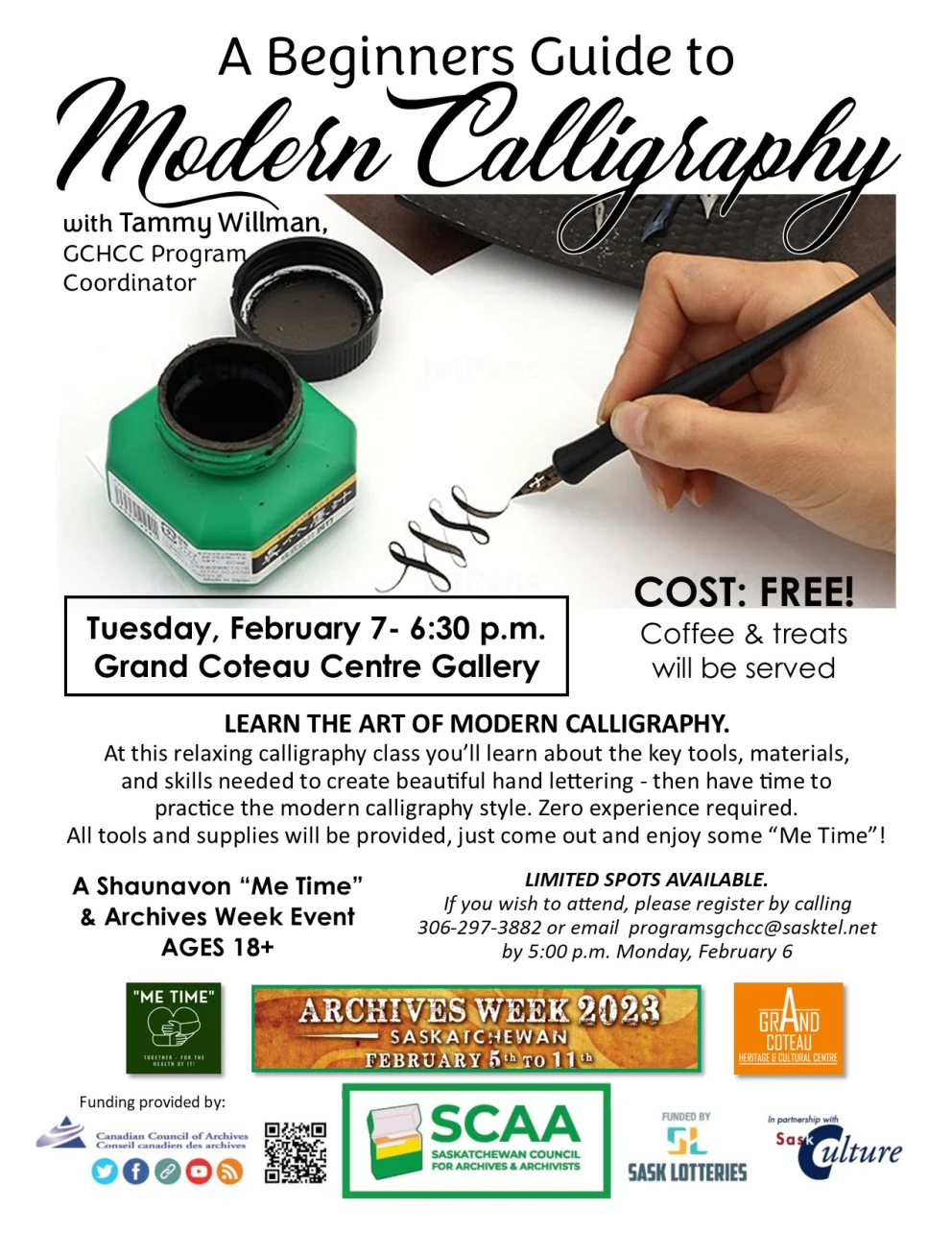 Me Time A Beginners Guide to Calligraphy | Town of Shaunavon