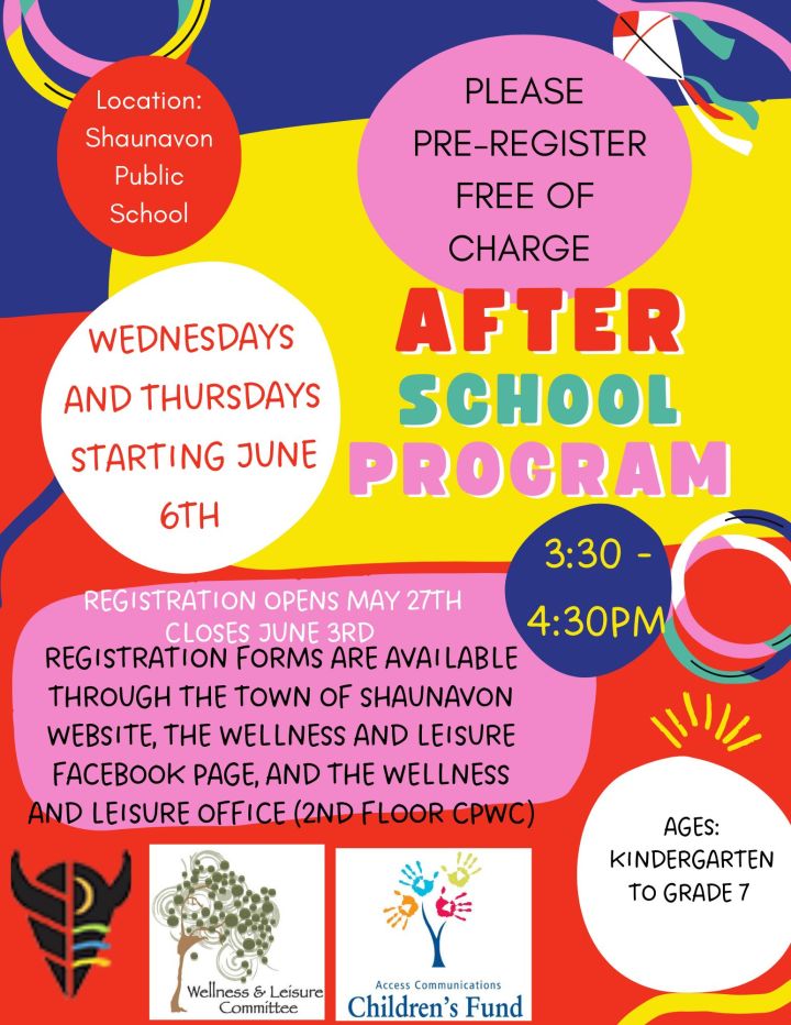After School Program Registration OPEN | Town of Shaunavon