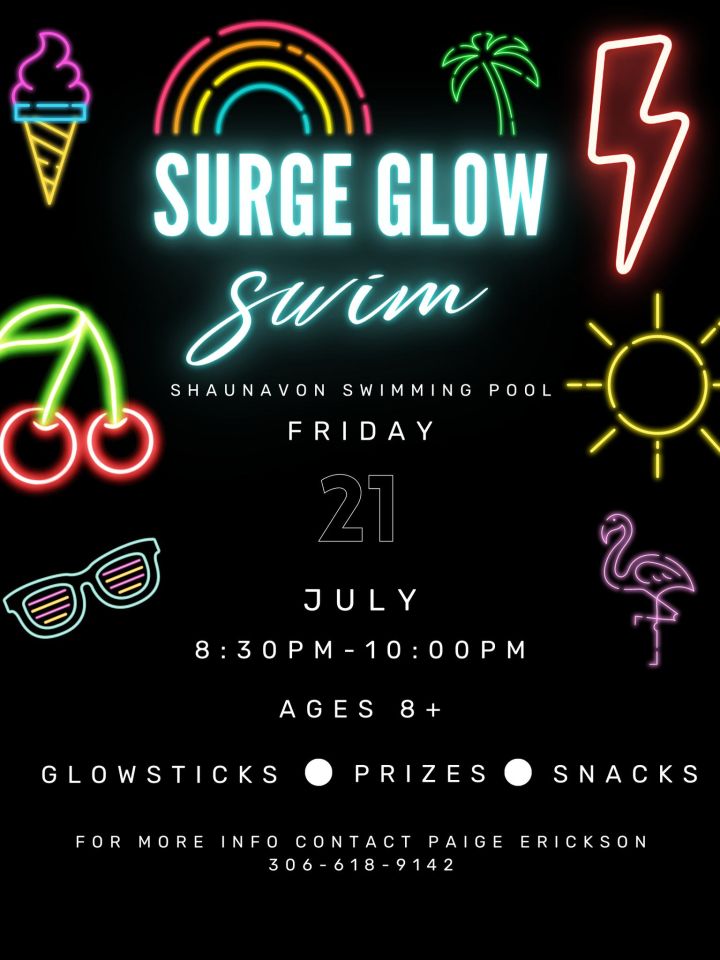 SURGE Glow Swim | Town of Shaunavon